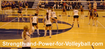 Serving a Volleyball Skills Floater Jumpers